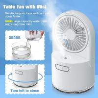 China Household USB Rechargeable Water Mist Fan for Home Office Cooling and Humidifying for sale