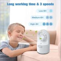 China USB Rechargeable Table Fan for Home Office Foldable Desk Fan Misting Rechargeable for sale