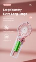 China Portable Mini Handheld Fan 4 Speed Settings Rechargeable and 2-8 Hours Working Time for sale