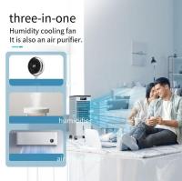 China Silk screen printing household spray refrigeration fan air conditioner water-cooled fan for sale