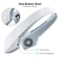 China DC5V Portable Usb Cooling Fan for Outdoor Rechargeable Sport Mini Wearable Neck Fan for sale