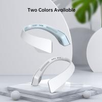 China USB Rechargeable Neck Hanging Fan with 18650 Battery 1800mAh and Bladeless Design for sale