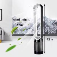 China Household 42-inch Air Cooling Bladeless Tower Fan with Air Purifier and Performance for sale