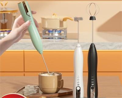 China Electric Frother Mini Handheld Wireless Milker Coffee Electric Mixer Egg Beater for sale