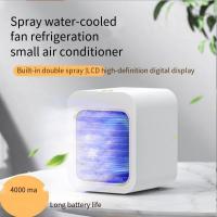 China 16*13*14.5cm 4000mAh Rechargeable Mini Air Conditioner Fan Portable Desk Cooling Fan for sale