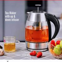China Mechanical Control Electric Glass Kettle Perfect for Household Tea Time for sale