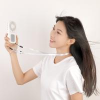 China English Portable Handheld Small Fan USB Charging Desktop Folding Hanging Neck Fan for sale