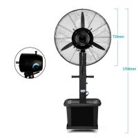 China Electric Industrial Fan Stand Floor Humidifier Air Cooling Standing Spray Water Mist Fan for sale