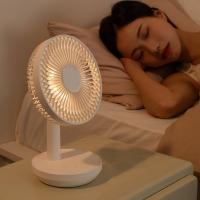 China 3600mAh USB Rechargeable Three Speed Cooling Fans with Night Light Portable and Silent for sale