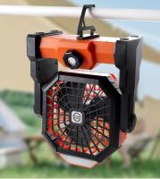 China Summer Portable Outdoor Rechargeable Battery Camping Fan with LED Light Private Mold NO for sale