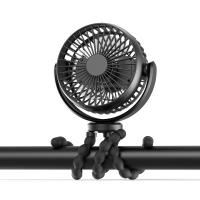 China Mini Cooling Fan for Baby Portable 3 Rotary Vane Stroller Fan Clip-on USB Rechargeable for sale
