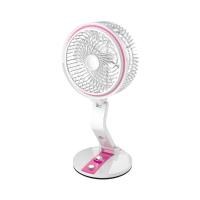 China USB Battery Charge Portable Folding Table Fan With Cooling Air Function And LED Light for sale