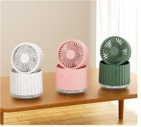 China 5V Hot Humidifying Spray Fan USB Desktop Charging Small Fan Folding Portable Table Fan Hydrating Air Cooler for sale