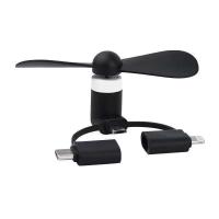China Customized Logo Mobile Phone Portable 3 In 1 USB Type C Fasting Cooling Mini Fan for 15g for sale