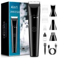 China 20*10*6.2cm 4 In 1 USB Rechargeable Electric Pet Grooming Kit for Dog Cat Hair Trimmer for sale