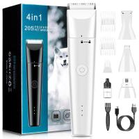 China 20*10*6.2cm 4 In 1 USB Rechargeable Electric Pet Grooming Kit for Dog Cat Hair Trimmer for sale