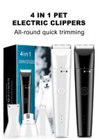 China 4 in 1 Pet Professional Grooming Set Electric Hair Clipper and Shaver for Household for sale