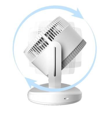 China 360° Rotary Mini Desktop Turbine Convection Ventilator for Household Table Installation for sale
