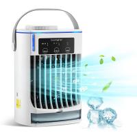 China Foldable Mini Portable Air Conditioner with Spray Humidify and USB Water Cooling Fan for sale