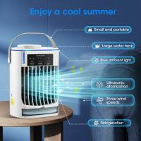 China Foldable Mini Portable Air Conditioner with Spray Humidify and USB Water Cooling Fan for sale