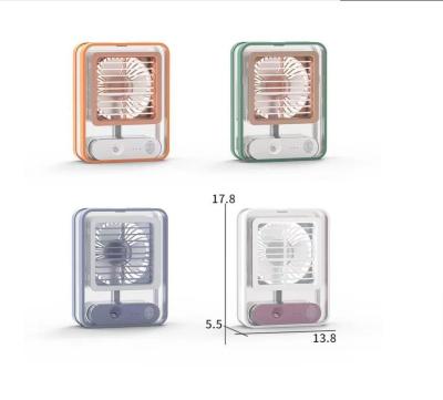 China Mini Night Light Fan USB Charging Air Cooling Fan with Spray Function and 420g Weight for sale