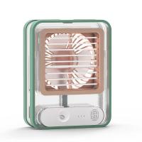 China Mini Night Light Fan USB Charging Air Cooling Fan with Spray Function and 420g Weight for sale