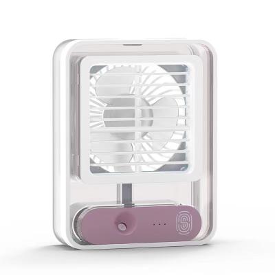 China USB Rechargeable 420g Desktop Table Stand Air Cooler Conditioning Fan with LED Light for sale