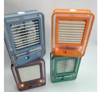 China USB Rechargeable 420g Desktop Table Stand Air Cooler Conditioning Fan with LED Light for sale