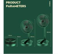China Foldable Telescopic USB Battery Fan for Hotel 2000mah Battery Air Cooling Fan 3 Speed Choice for sale