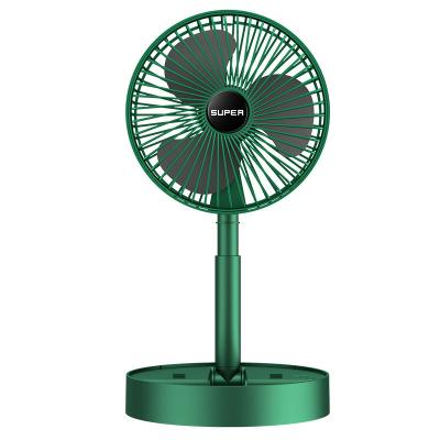 China USB Rechargeable Foldable Desktop Table Fan with 3 Adjust Speed Multifunctional Design for sale