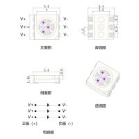 China 5050 Flat 3-Chip SMD LED 850nm 660nm 590nm Tri-Color Infrared Red Yellow for Wearable Physiotherapy Belt for sale