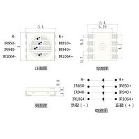 China 5050 4-in-1 Medical IR LED Chip 660nm 850nm 940nm 1064nm for Phototherapy for sale
