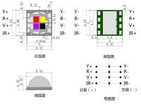 China Custom 5050 Ceramic 4-in-1 High Power Medical LED Chip 12W Red Yellow Violet IR for Therapy Devices for sale