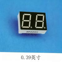 China 0.39 inch 2-digit 7-segment LED display with common cathode/anode configuration and through-hole DIP package for sale
