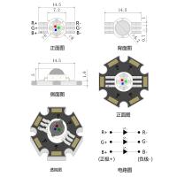 China 9W RGB High Power LED Bead 3 in 1 Red Green Blue Chip 140 Degree Aluminum PCB for Stage Light for sale