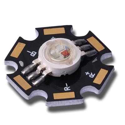 China 9W RGB High Power LED Bead 3 in 1 Red Green Blue Chip 140 Degree Aluminum PCB for Stage Light for sale