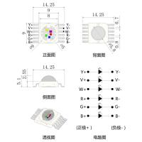 China 18W 6 in 1 RGBWYV LED Bead 12 Pin Multi Color High Power Chip 140 Degree for Stage Landscape Lighting for sale