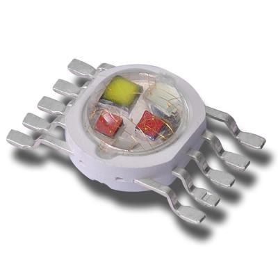 China 5W RGBWY 5-in-1 High Power LED Bead 10 Pin 140 Degree for Stage Light Smart Dimmable for sale
