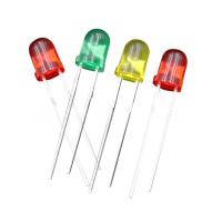 China 4mm F4 Yellow LED Diode Through Hole Indicator Lamp Beads 20mA 585-595nm Diffused Lens for sale