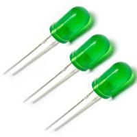 China 5mm Yellow-Green LED Diode 565-575nm 20mA Through-Hole Indicator Light Green Lens for sale