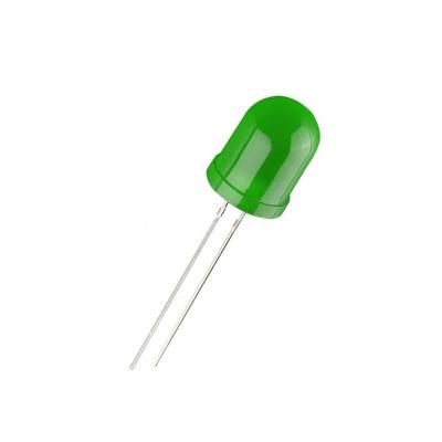 China 8mm Ultra Bright Green LED Diode 500-510nm Long Pin Through Hole Indicator Lamp for sale