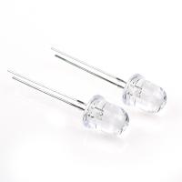 China 8mm Lens Diameter Water Clear Yellow LED Diode Round Head Through-Hole Indicator Lamp Beads for sale