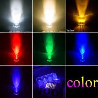 China 8mm Lens Diameter Water Clear Yellow LED Diode Round Head Through-Hole Indicator Lamp Beads for sale