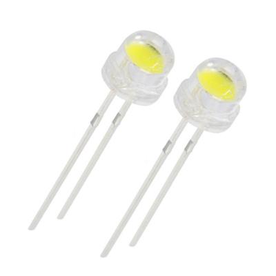 China 4.8mm F5 Straw Hat LED Ultra High Brightness 120 Degree Viewing Angle Through Hole Lamp Beads for sale