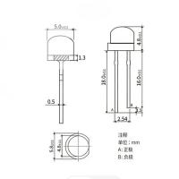 China 4.8mm F5 Straw Hat LED Ultra High Brightness 120 Degree Viewing Angle Through Hole Lamp Beads for sale
