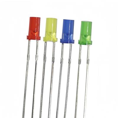 China 3mm F3 High Profile Flat Top LED Diode 6.5mm Tall Colored Lens Indicator Lamp Beads for sale