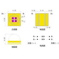 China 5050 SMD UV LED Diode Quartz Lens 365-425nm 1700mW High Power Anti-Counterfeiting for sale