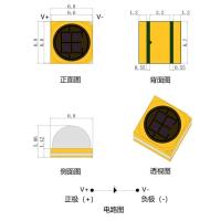 China 7070 SMD UV LED Diode Quartz Glass Dome Lens 365-400nm 1800mW High-Power Ultraviolet Light Source for sale