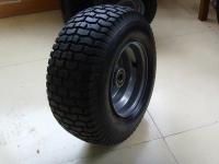 China TR13 Steel Rim Hard Soft Rubber Wheel Penumatic PU Wheel 3.00-8 for sale