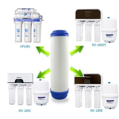 China 10 Inch CTO UDF Activated Carbon Water Filter Cartridge 5 Micron for Prefiltration for sale